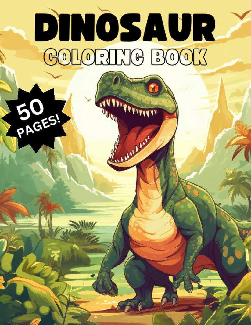 Dinosaur Coloring Book: For Kids (Ages 4-10+) | 50 Original Jurassic D ...