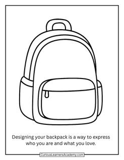Free Decorate Your Backpack Coloring Page | Back to School Activity Pr ...